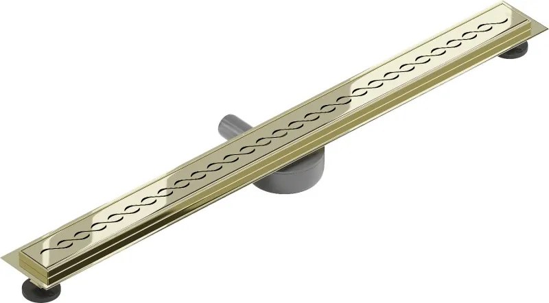 Mexen Flat 360° M18 otočný lineární odtok 90 cm, zlatý - 1523090-40