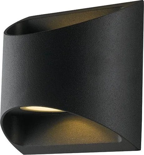 FAN LED-W-VEYRON NERO Venkovní nástěnné svítidlo LED VEYRON černá hliník 2x3,5W 840lm CCT IP54 13x12,3x6,9 cm - FANEUROPE