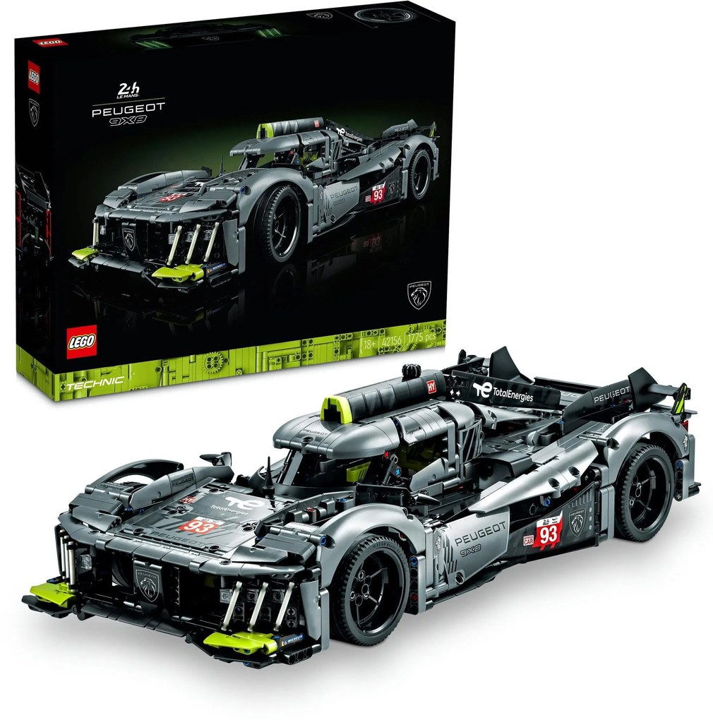 Lego stavebnice lego technic 42156 peugeot 9x8 24h le mans hybrid hypercar
