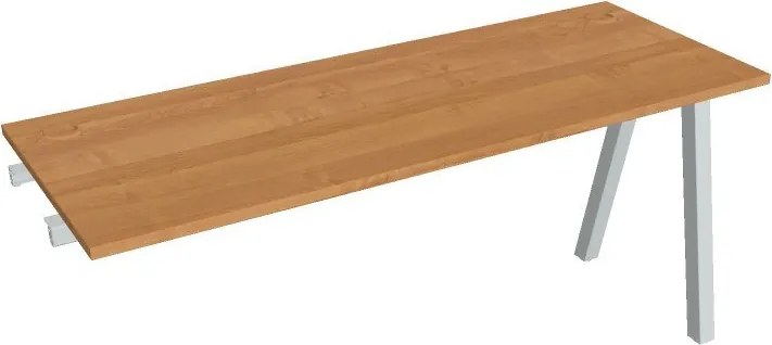 Hobis Kancelářský stůl k řetězení Hobis UE A 1600R, deskaakát, bílá RAL 9016