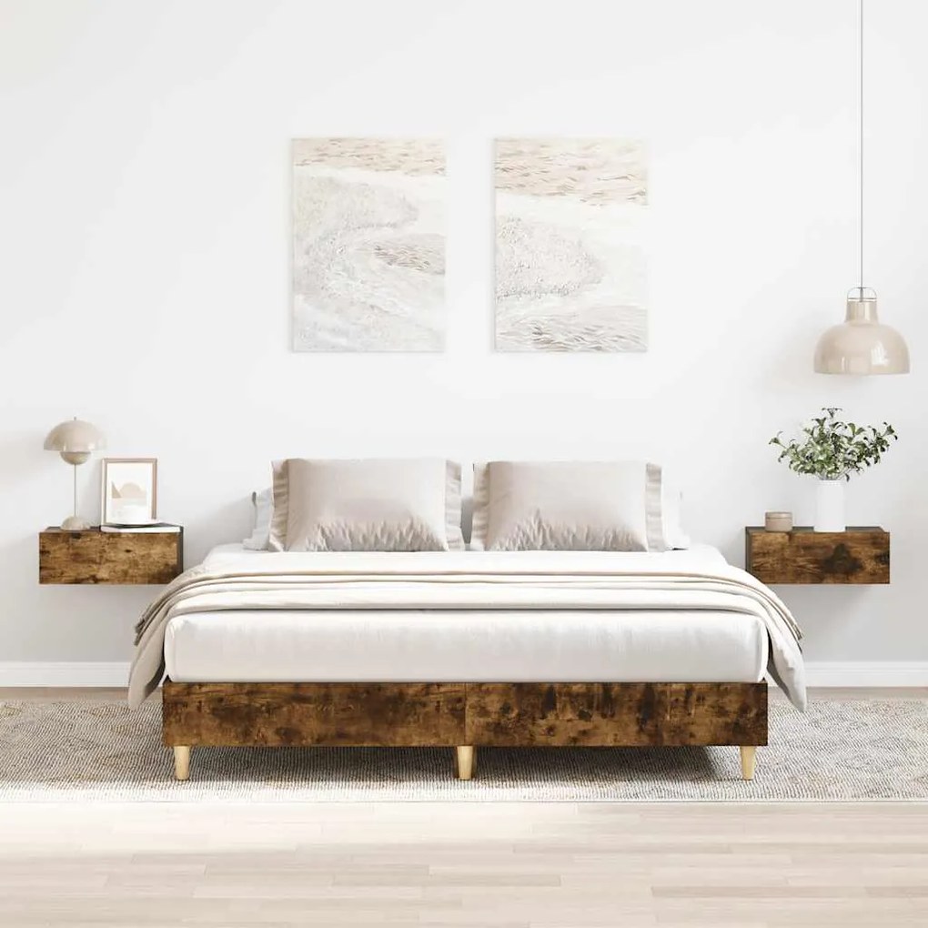 Rám postele bez matrace kouřový dub Engineered Wood 3328712
