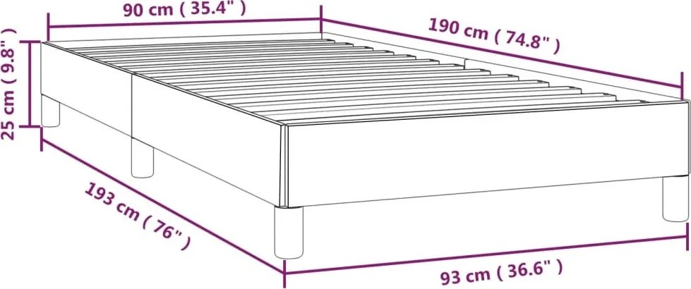 vidaXL Rám postele 90 x 190 cm umělá kůže [346879] Barva: cappuccino