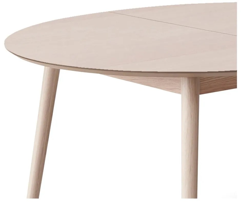 Kulatý rozkládací jídelní stůl s přídavnou deskou v dekoru dubu ø 135 cm Meza – Hammel Furniture