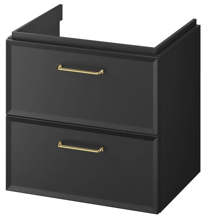 Cersanit Mille, umyvadlová skříňka 594x446x551 mm, černá matná, S1021-002