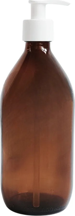 Dávkovač mýdla MONA 500 ml s bílým těsnícím dávkovačem