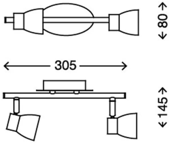 Briloner 2914-022 - LED Bodové svítidlo 2xGU10/3W/230V 3000K