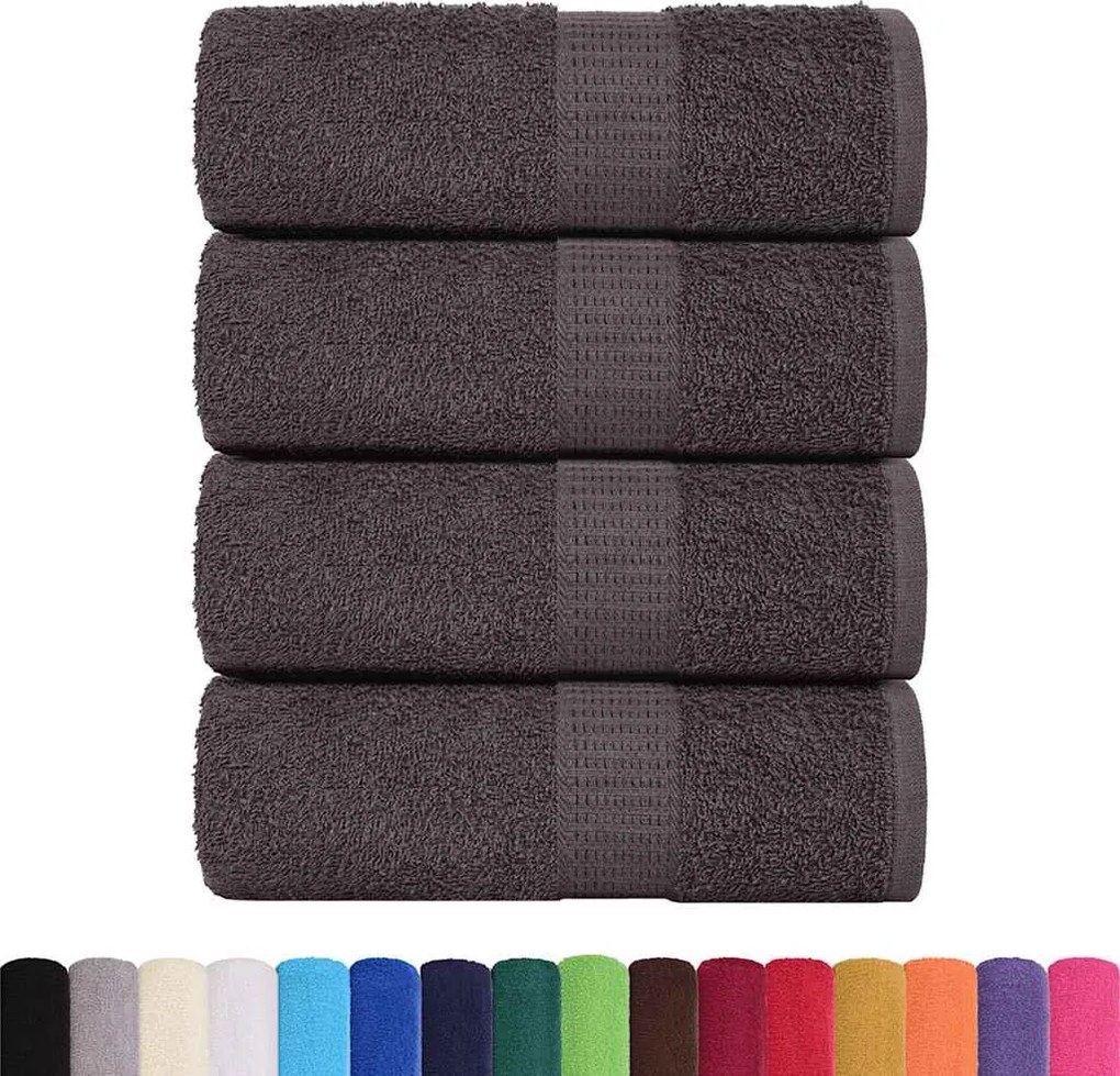 Ručníky pro hosty FROGN 4 ks antracitové 30x50 cm 360 g/m² 136678