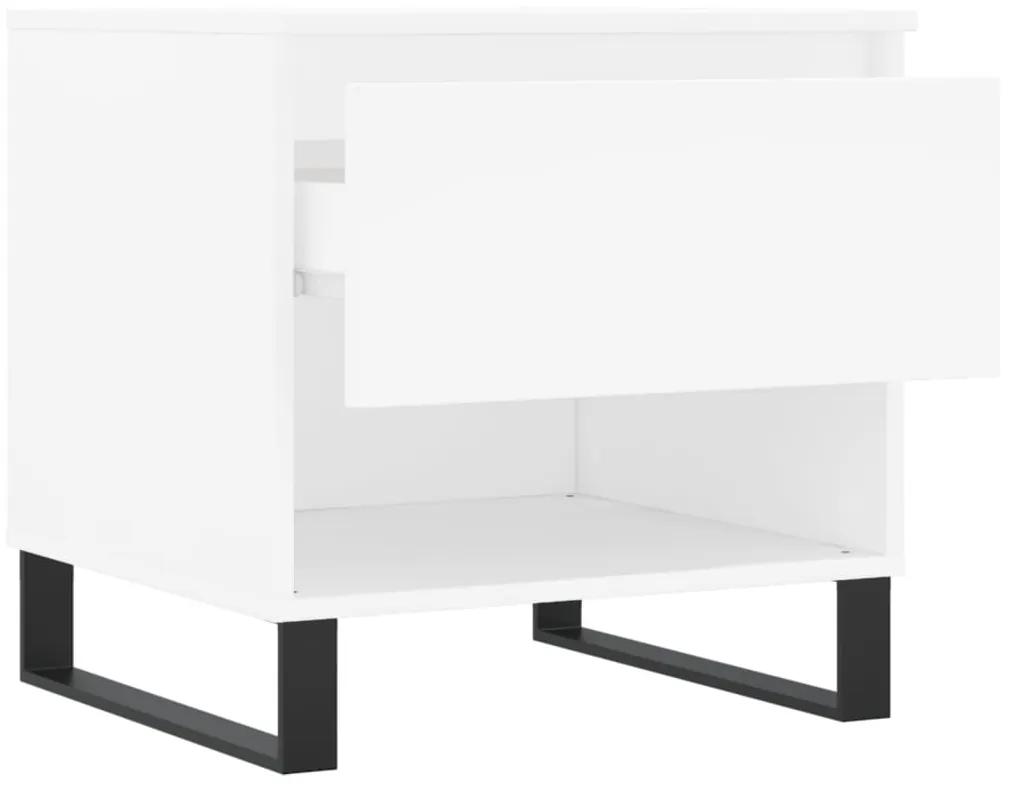 Konferenční stolky 2 ks bílé 50 x 46 x 50 cm kompozitní dřevo