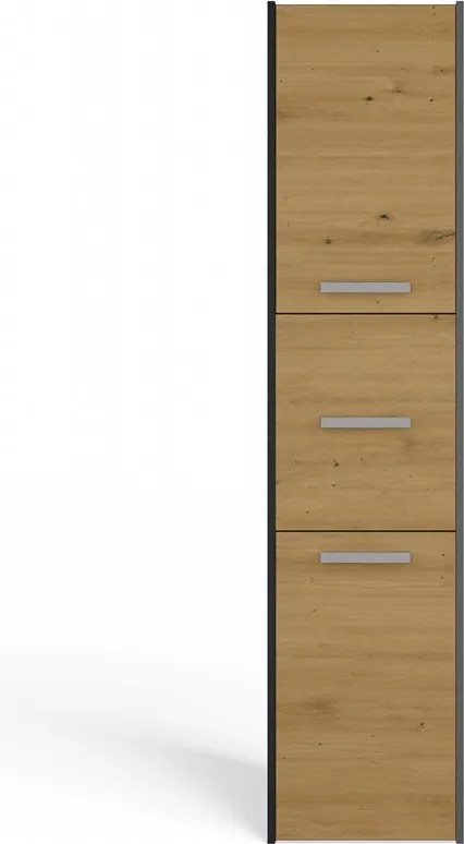 Koupelnový sloupek S43 antracit/dub artisan