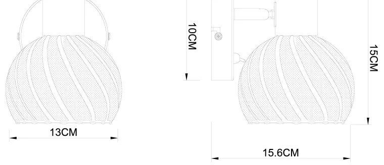 GLOBO WILLY 54025-1 Nástěnné svítidlo