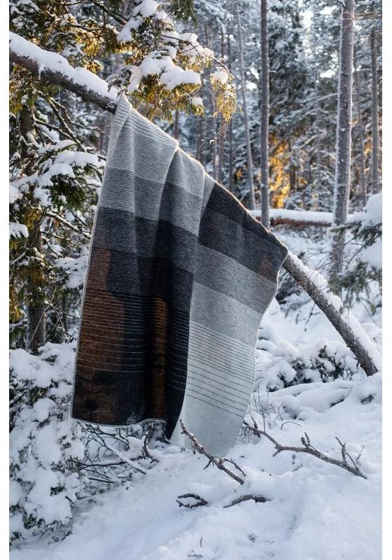 Vlněná deka Kaamos 100x150, černá / Finnsheep