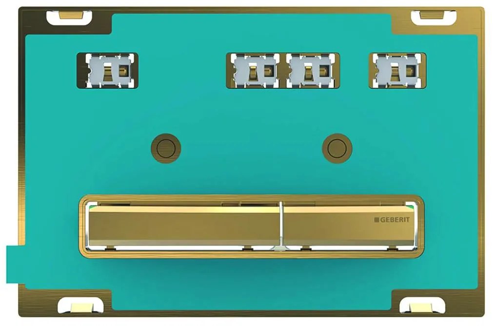 Geberit Sigma50 - Ovládací tlačítko pro 2 množství splachování, mosaz/bez výplně 115.672.00.2