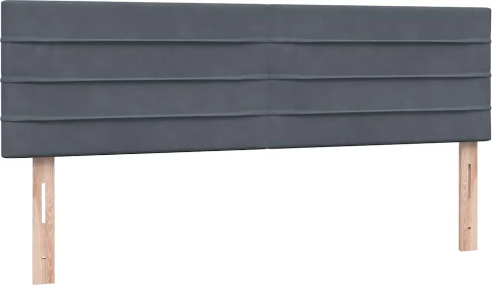 Box spring postel s matrací tmavě šedá 160x210 cm samet 3316312