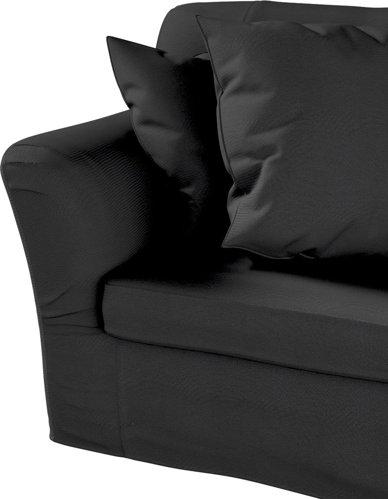 Potah na pohovku IKEA Tomelilla 2-místná nerozkládací barva černá látka pletený vzor