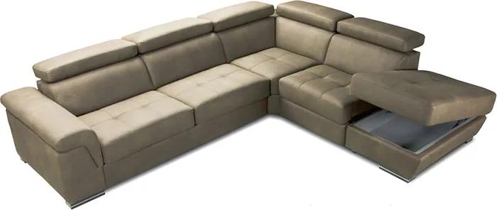 Pregio Italia sofa&relax Velké rohové sedací soupravy PRINCE Provedení: 3 + roh + 1 s ukonč., Vzorník látek: tekno fibra 06 light grey