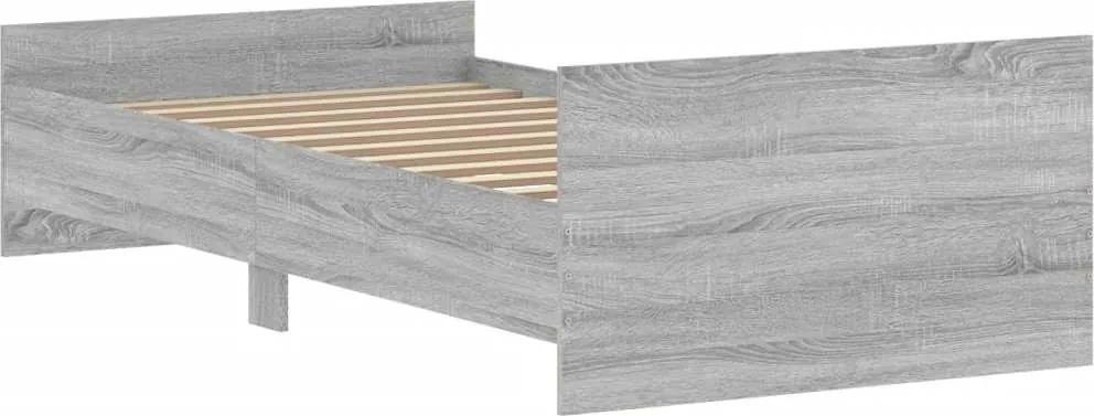 vidaXL Rám postele 90 x 200 cm kompozitní dřevo [835930] Barva: šedá sonoma
