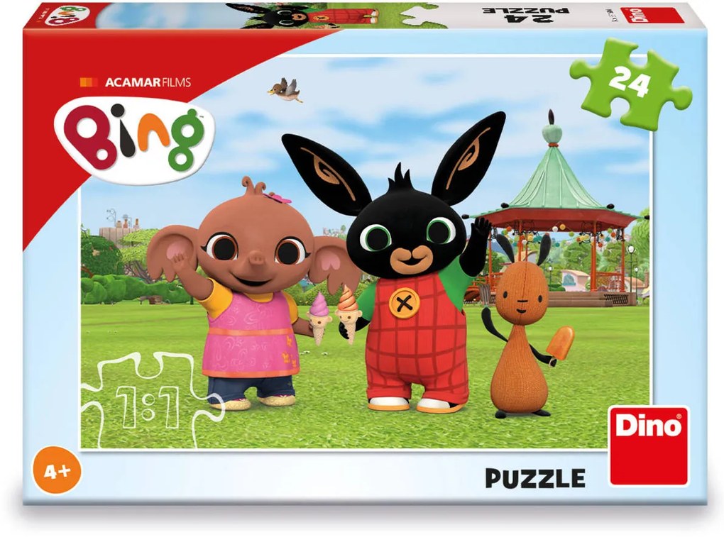 DINO Puzzle Králíček Bing na zmrzlině 24 dílků 26x18cm skládačka dn351684