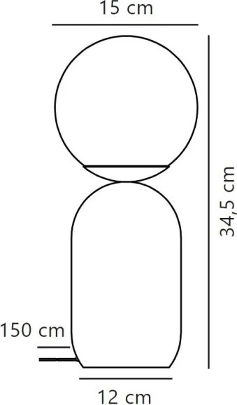 Nordlux - Stolní lampa NOTTI 1xE14/25W/230V černá