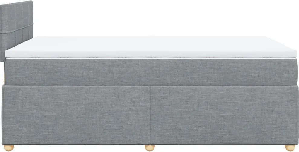 Box spring postel s matrací světle šedá 120 x 200 cm textil 3288947