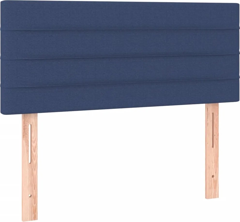 Box spring postel s matrací a LED modrá 120 x 200 cm textil 3133227
