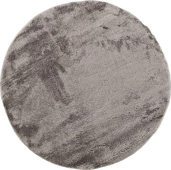 HU Kulatý šedý koberec Plush Deluxe Rozměr: 60x60 cm