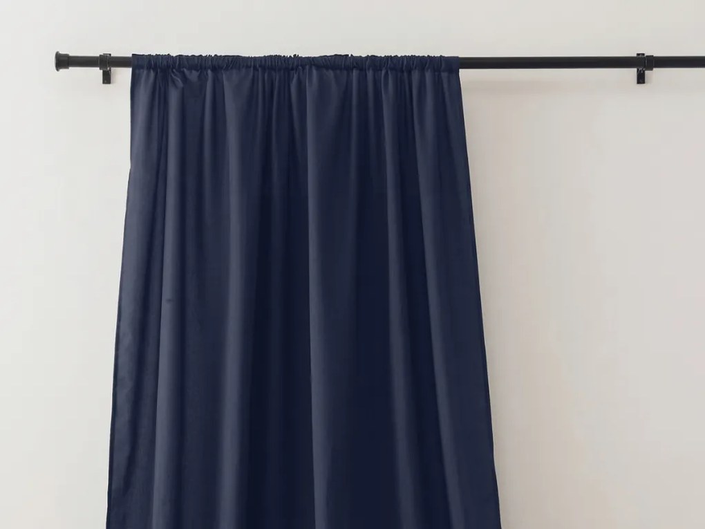 Závěs OXFORD LIGHT 140x270 cm, tmavě modrý Zavěšení: Řasící páska