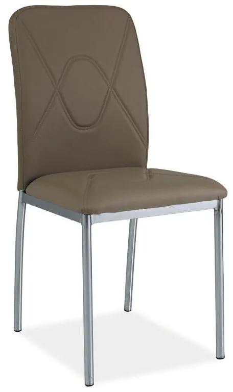 Casarredo Jídelní čalouněná židle H-623 tmavě béžová/chrom