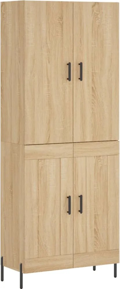 Skříň highboard dub sonoma 69,5 x 34 x 180 cm kompozitní dřevo 3195798