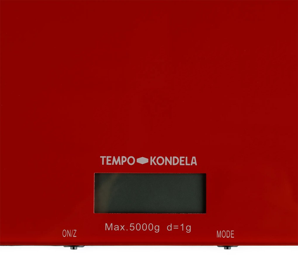 TEMPO-KONDELA BORIA, digitální kuchyňská váha, červená