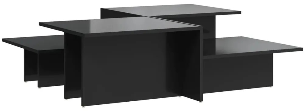 Konferenční stolky 2 ks černé s vysokým leskem kompozitní dřevo - Default Title