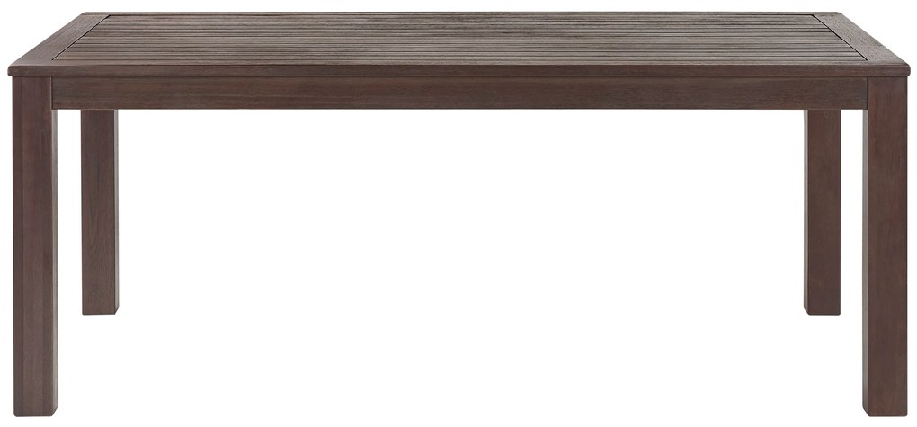 Zahradní stůl z eukalyptového dřeva 180 x 100 cm tmavě hnědý TUSCANIA Beliani