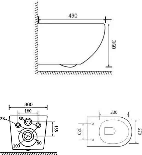 BPS-koupelny Podomítkový modul Geberit DuoFix s WC mísou FW-GL-BL-TR-03 + ovládací tlačítko Delta 01 bílá