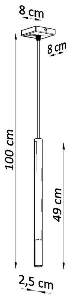 Sollux SL.0891 - Lustr na lanku MOSAIC 1xG9/12W/230V černá/zlatá