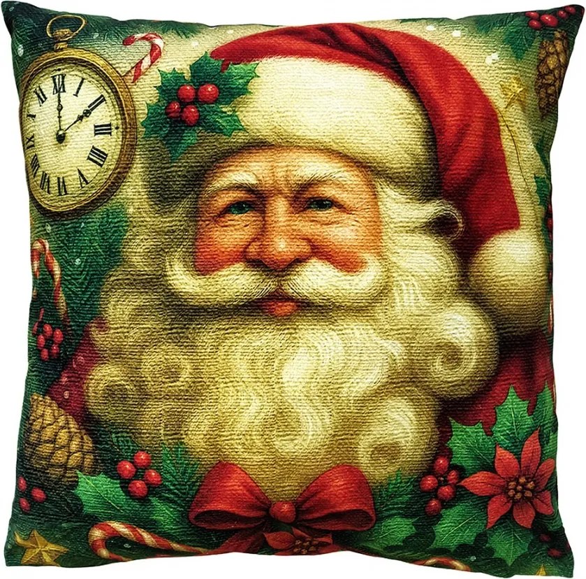 Dekorativní vánoční polštář Santa - 45*45*4 cm