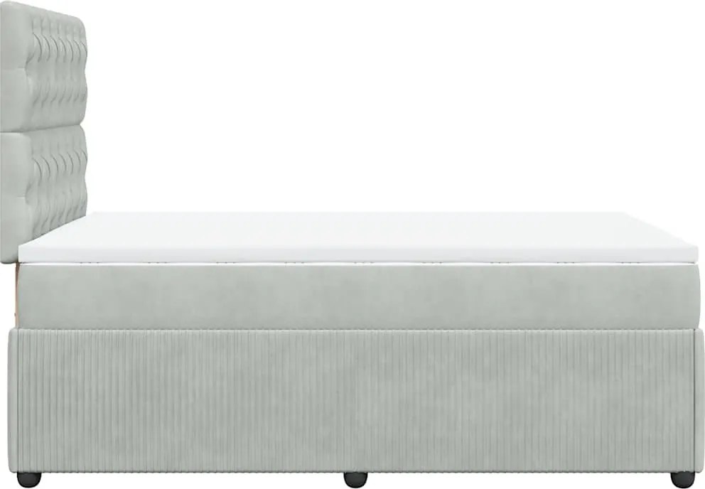 Box spring postel s matrací světle šedá 120 x 200 cm samet 3294616