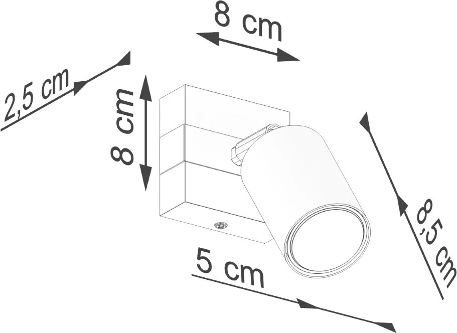 Sollux Lighting Nástěnné svítidlo FAGER 1 černé