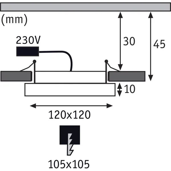 Paulmann 92950 - LED/7,5W IP23 Koup podhledové svítidlo AREO 230V