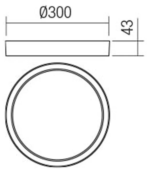 Redo 90156 stropní LED svítidlo Ponza tmavě šedé, 17,5W, 3000K, ø30cm