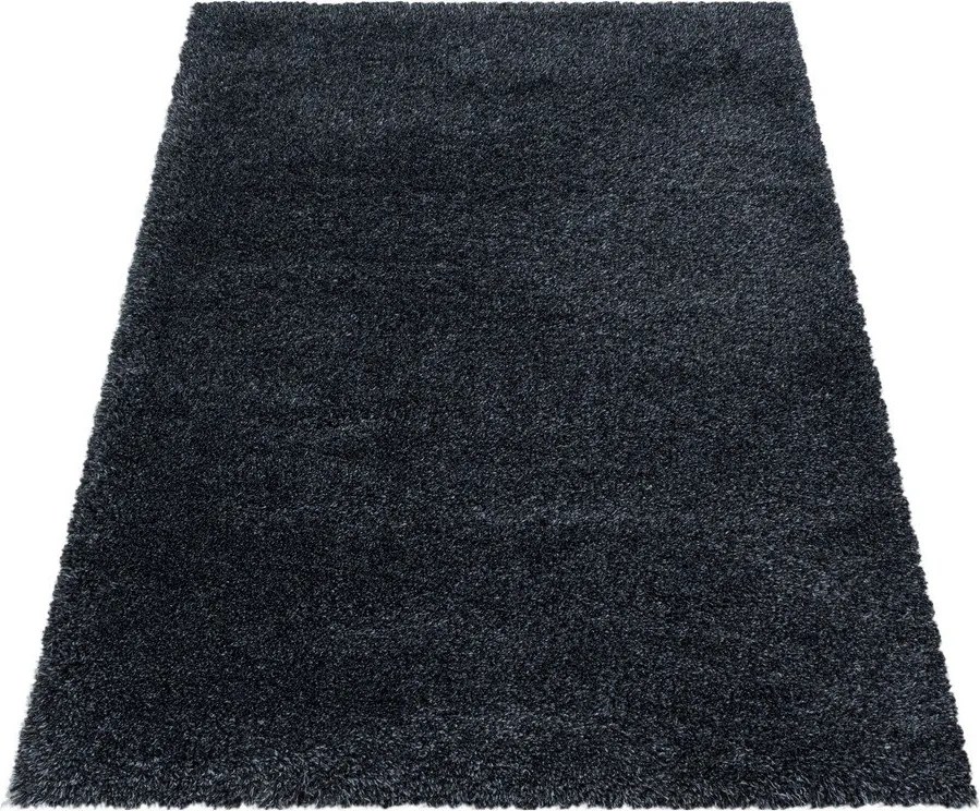 Antracitový koberec 80x150 cm Fluffy – Ayyildiz Carpets