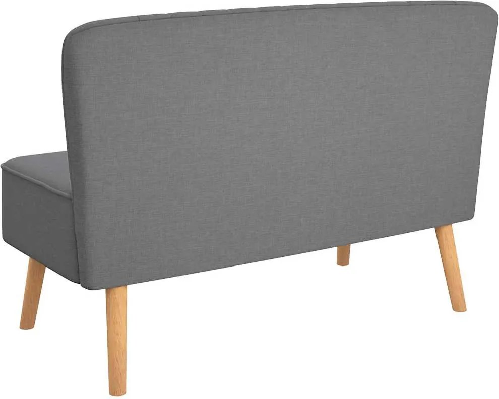 Pohovka textil 117 x 55,5 x 77 cm světle šedá 244070