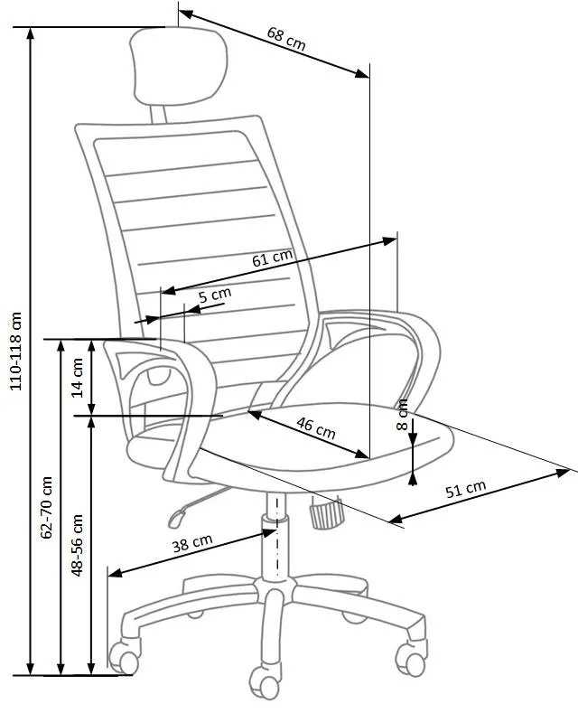 Kancelářská otočná židle SOCKET – síť, látka, černá / bílá Halmar