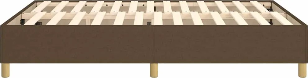 Rám postele s boxspringem tmavě hnědý 140 x 190 cm textil 3120956