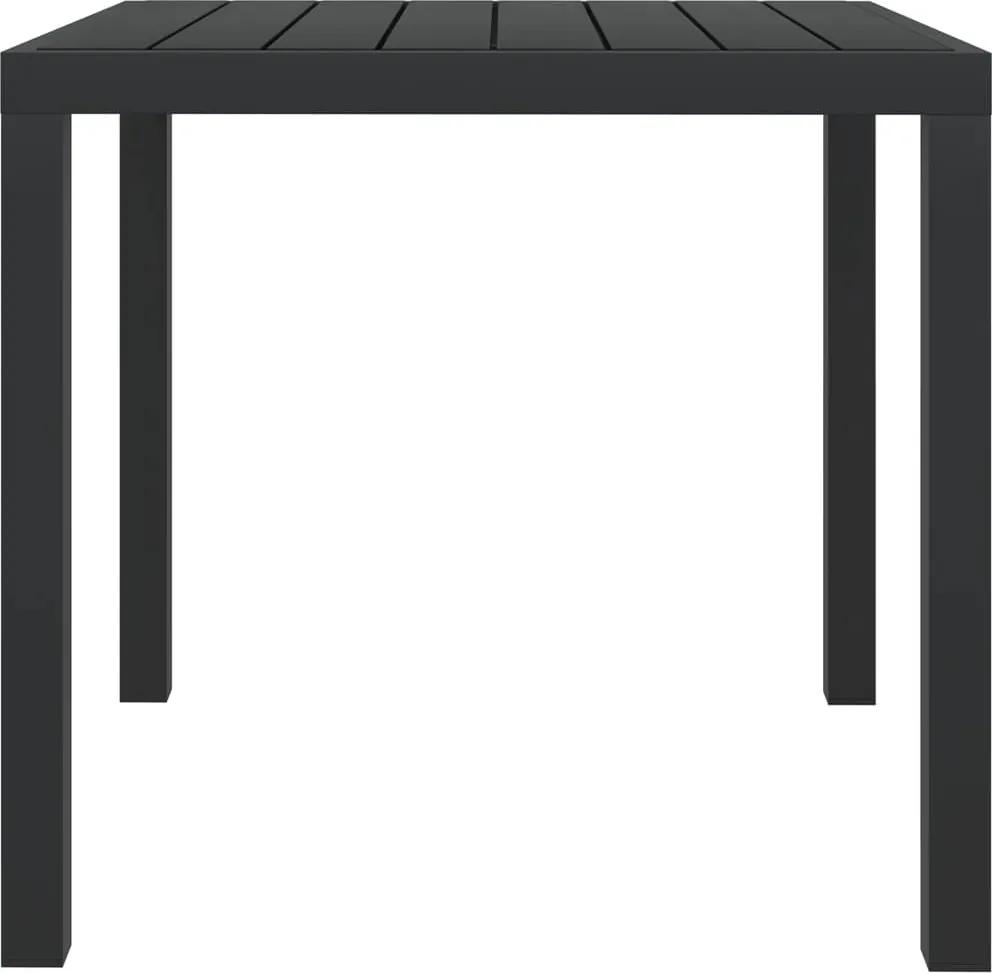vidaXL Zahradní stůl 80 x 80 x 74 cm hliník a WPC [42790] Barva: Černá
