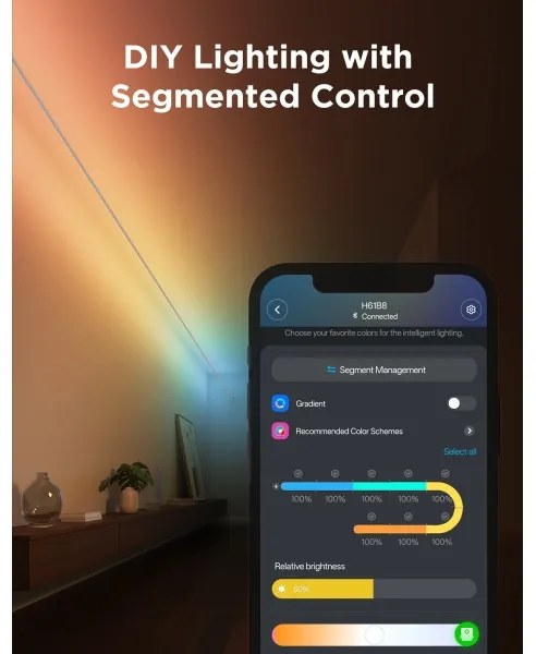 Govee - LED RGBICWW Závěsný pásek LED/36W/24V 4m Skyline Matter Wi-Fi