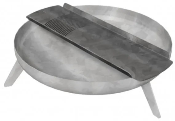 Grilovací plát na přenosné ohniště Ø 100 cm ✔ Surová ocel