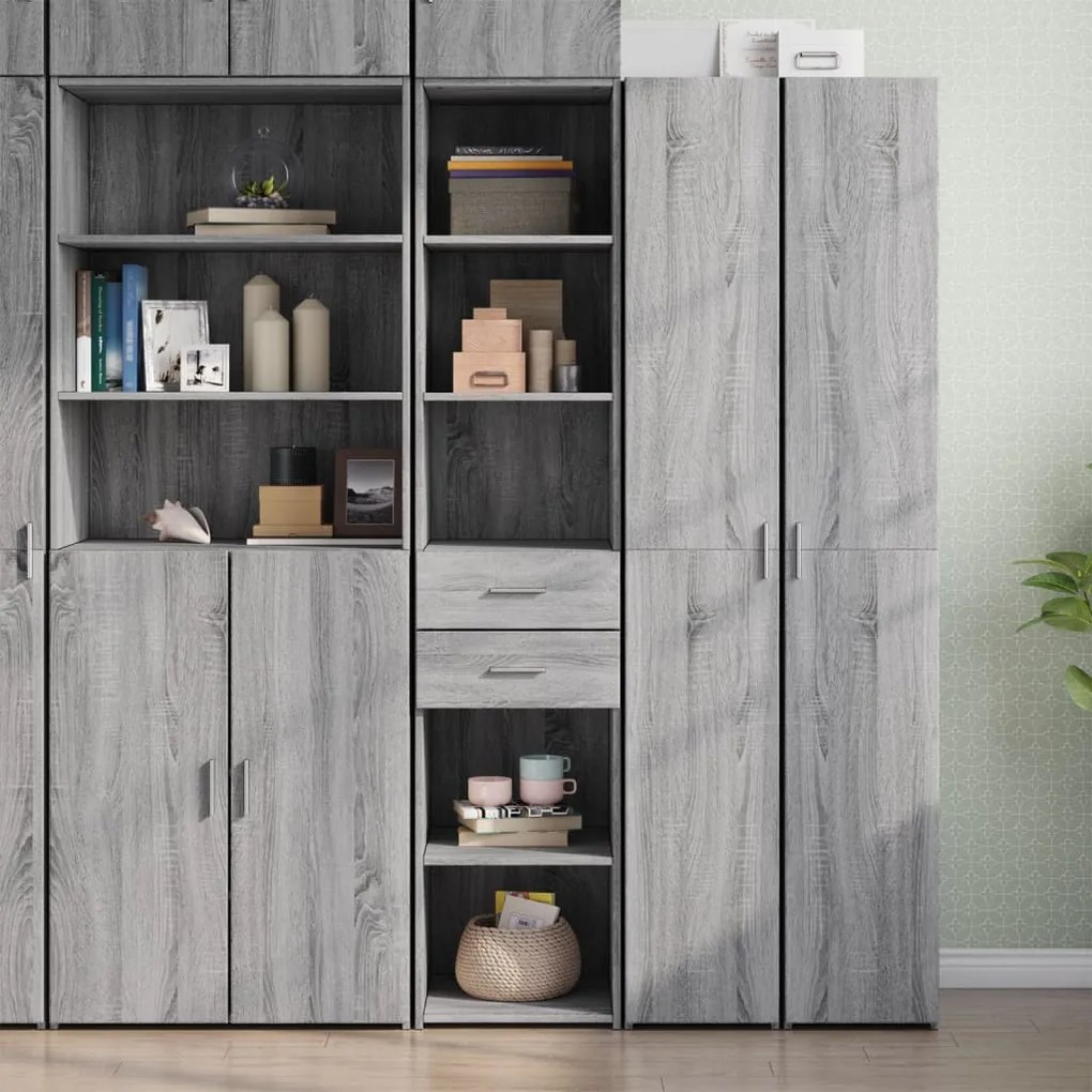 Skříň highboard šedá sonoma 40 x 42,5 x 185 cm kompozitní dřevo 3281446