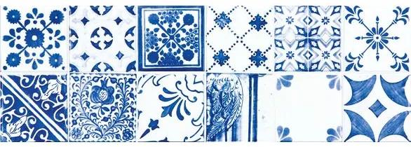 Rako Majolika WARVE146 dekor 19,8x59,8 modrá 1,1 m2