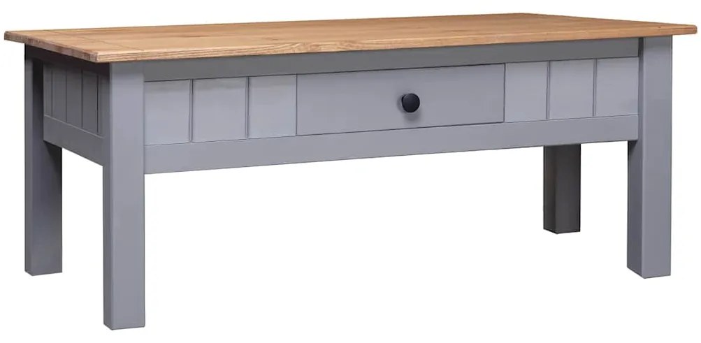 Konferenční stolek šedý 100x60x43,5 cm masivní borovice Panama 282683