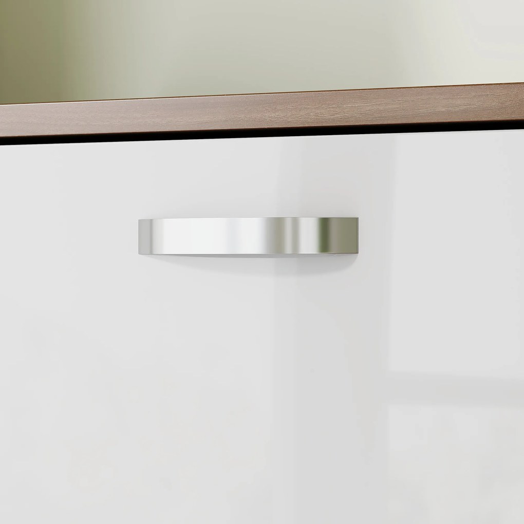 HOMCOM Úzký a úsporný obuvník na 5 pater pro maximálně 30 párů se 2 policemi na úroveň, MDF obuvník, 60x28x189 cm, bílá a hnědá