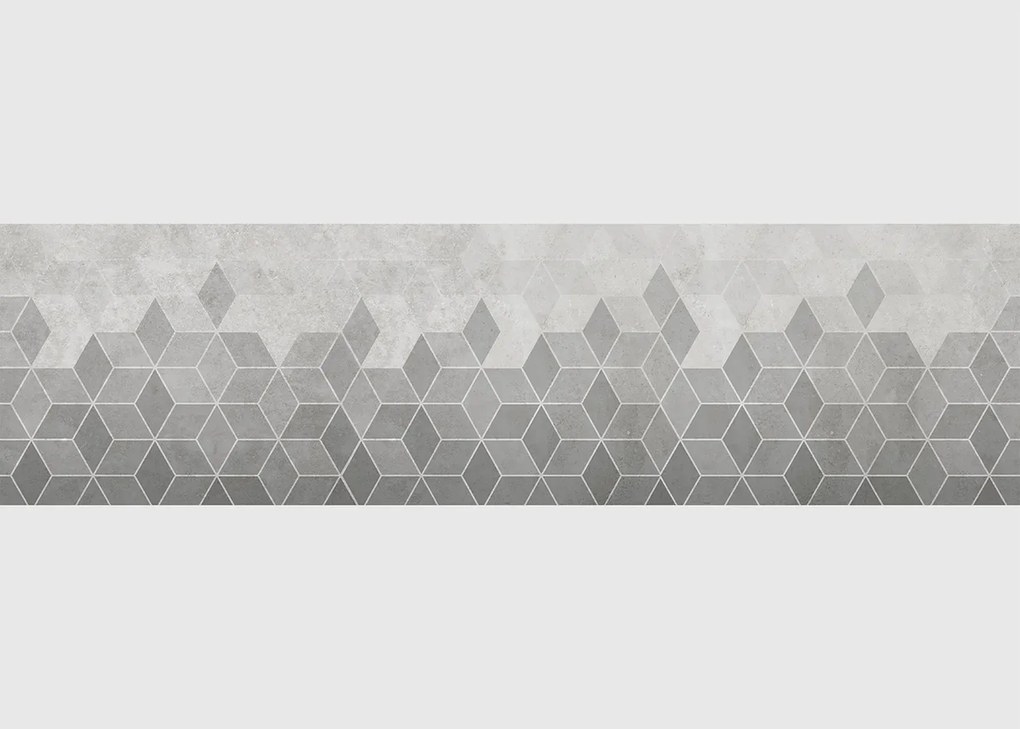 Samolepící bordura na zeď Šedá Mozaika | 5 m x 13.8 cm | DWB8449